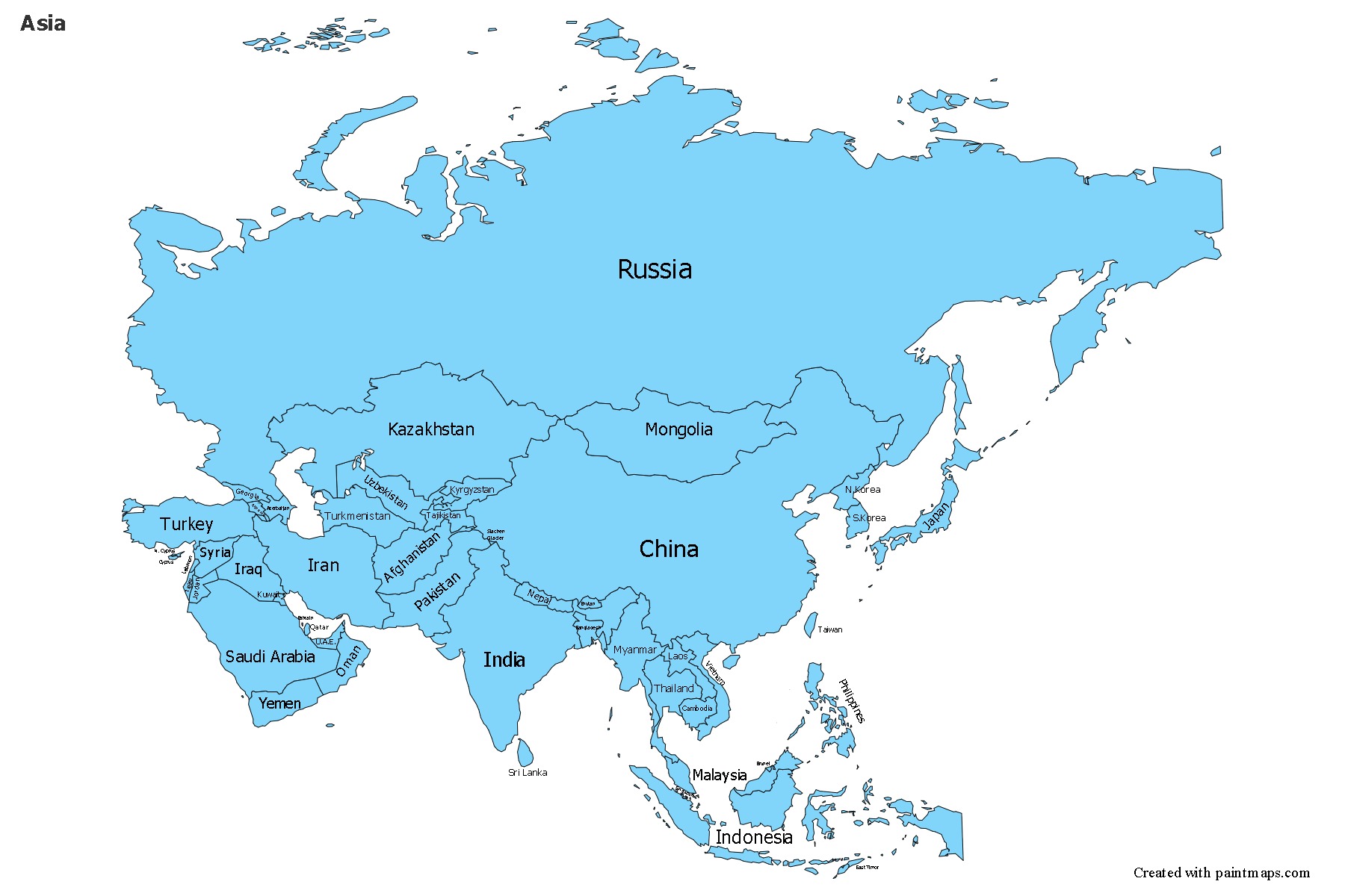 Mapas de muestra para Asia Mapas de muestra para Asia