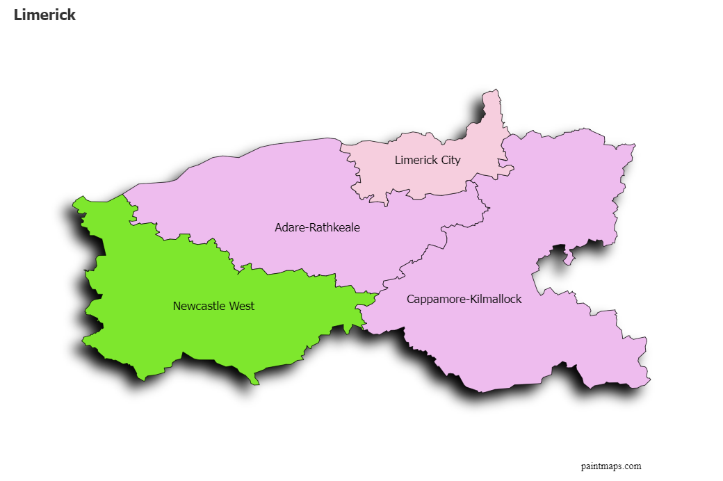 Limerick Blank Map Maker Limerick Blank Map Maker