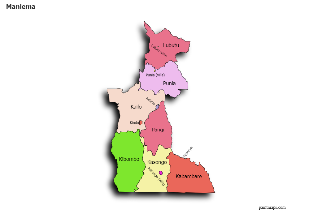 Create Custom Maniema Map Chart With Online Free Map Maker 5895