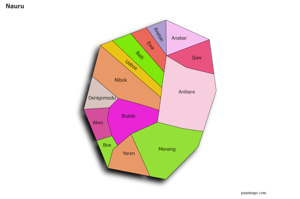 Nauru Blank Map Maker