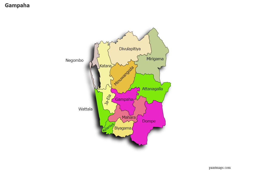 Create Custom Gampaha Map Chart With Online Free Map Maker 5287