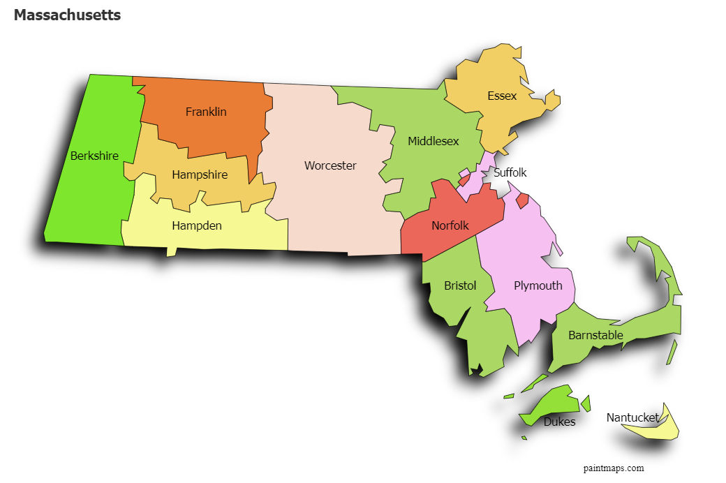 Create Custom Massachusetts Map Chart With Online Free Map Maker