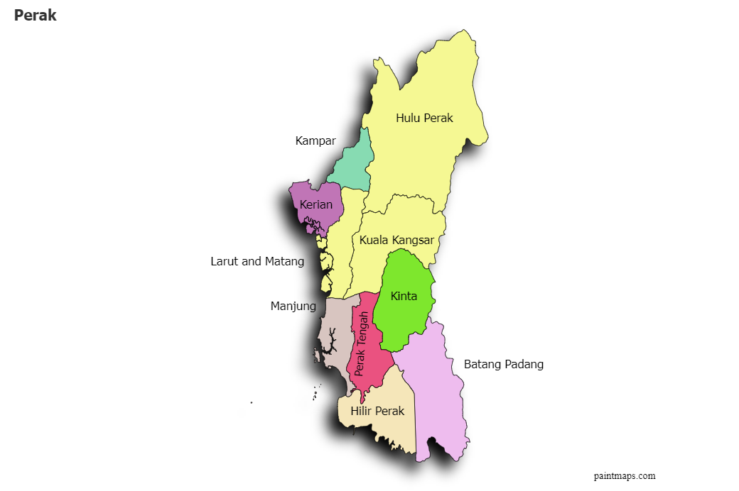 Create Custom Perak Map Chart with Online, Free Map Maker. Create Custom Perak Map Chart with Online, Free Map Maker.