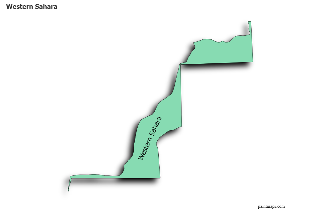 Western Sahara Map Coloring Pages - Learny Kids Western Sahara Map Coloring Pages - Learny Kids