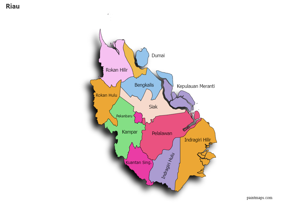 Create Custom Riau Map Chart With Online Free Map Maker 9987