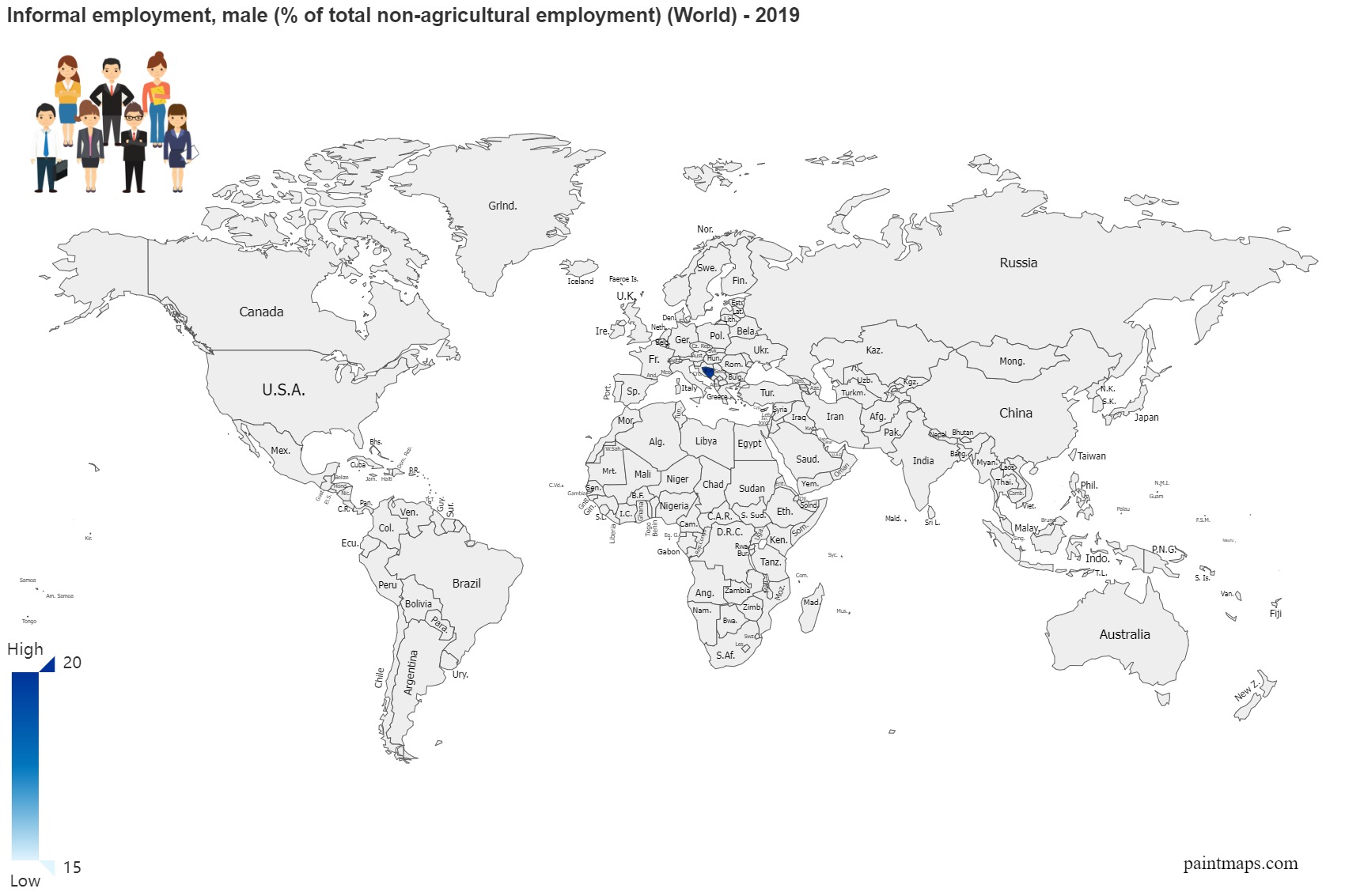 Informal Employment Male Percentage Of Total Non Agricultural